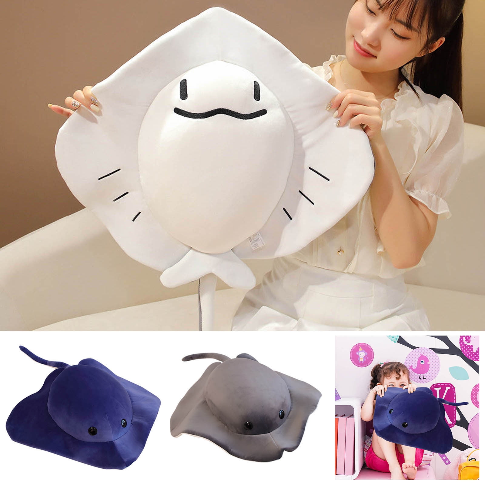 Xiying Cute Stingray Stuffed Toy | Soft Sea Animal Plush | Suit ...