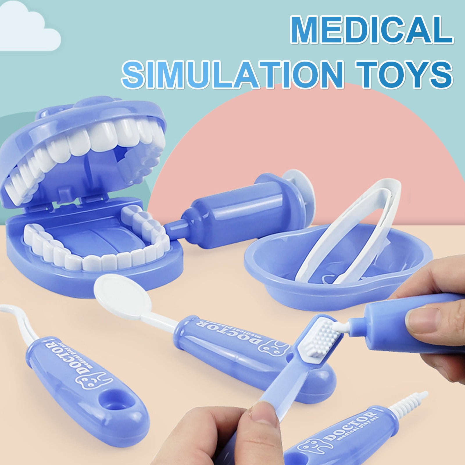 Xiying Dentist Pretend Play Set | Doctor Role Play Toy | 9-Piece Teeth ...