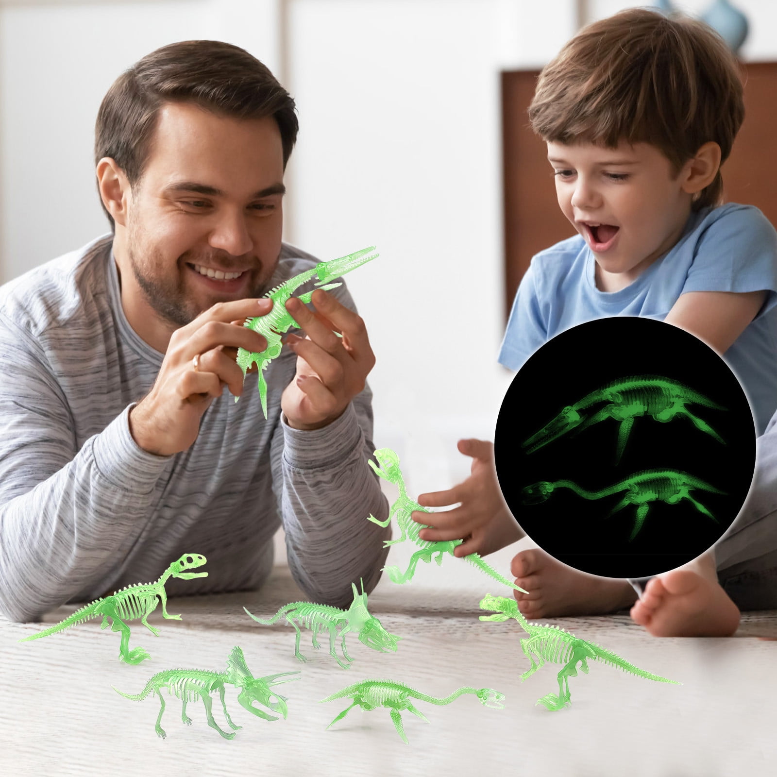 Xiying Dinosaur Skeleton Building Simulation Model | 7-Piece Dinosaur ...
