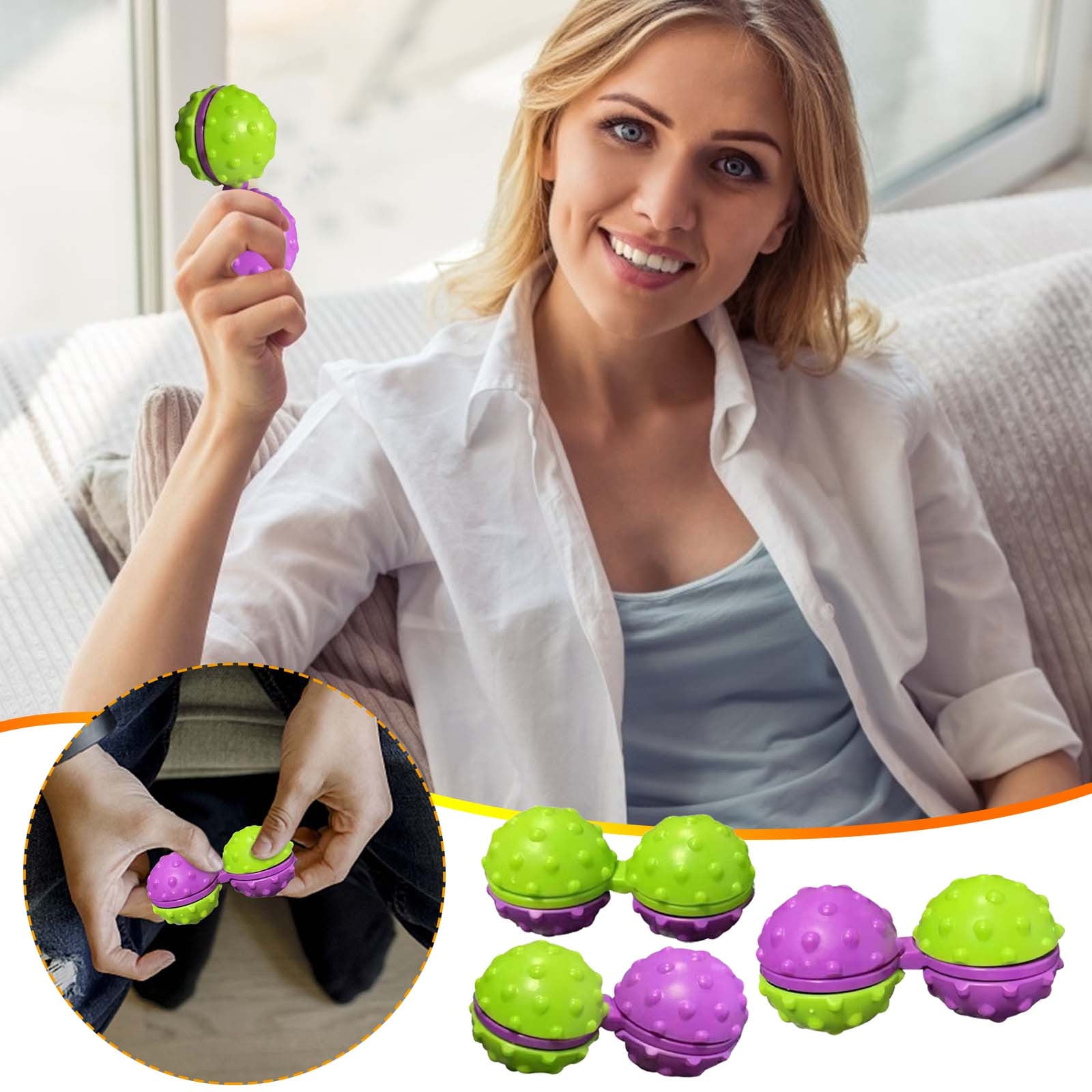 Xiying Double Ball Massage Decompression Toy | Fingertip Finger Massage ...