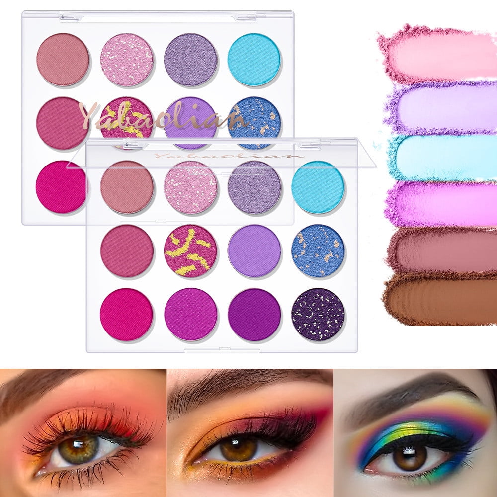 Xiying Eyeshadow Stick, 12-Color Matte Shimmer Glitter Eyeshadow ...