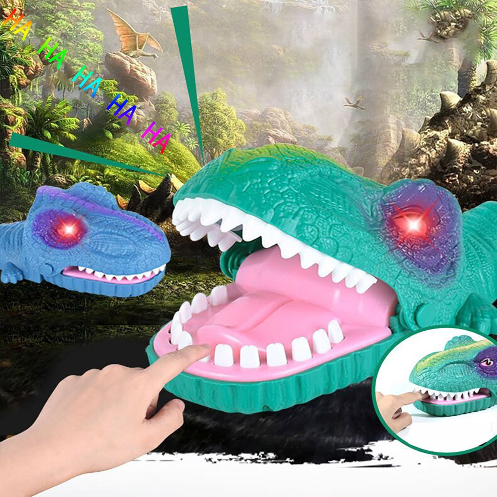 Xiying Funny Dinosaur Biting Finger Toy | Spring Action Game | Light ...