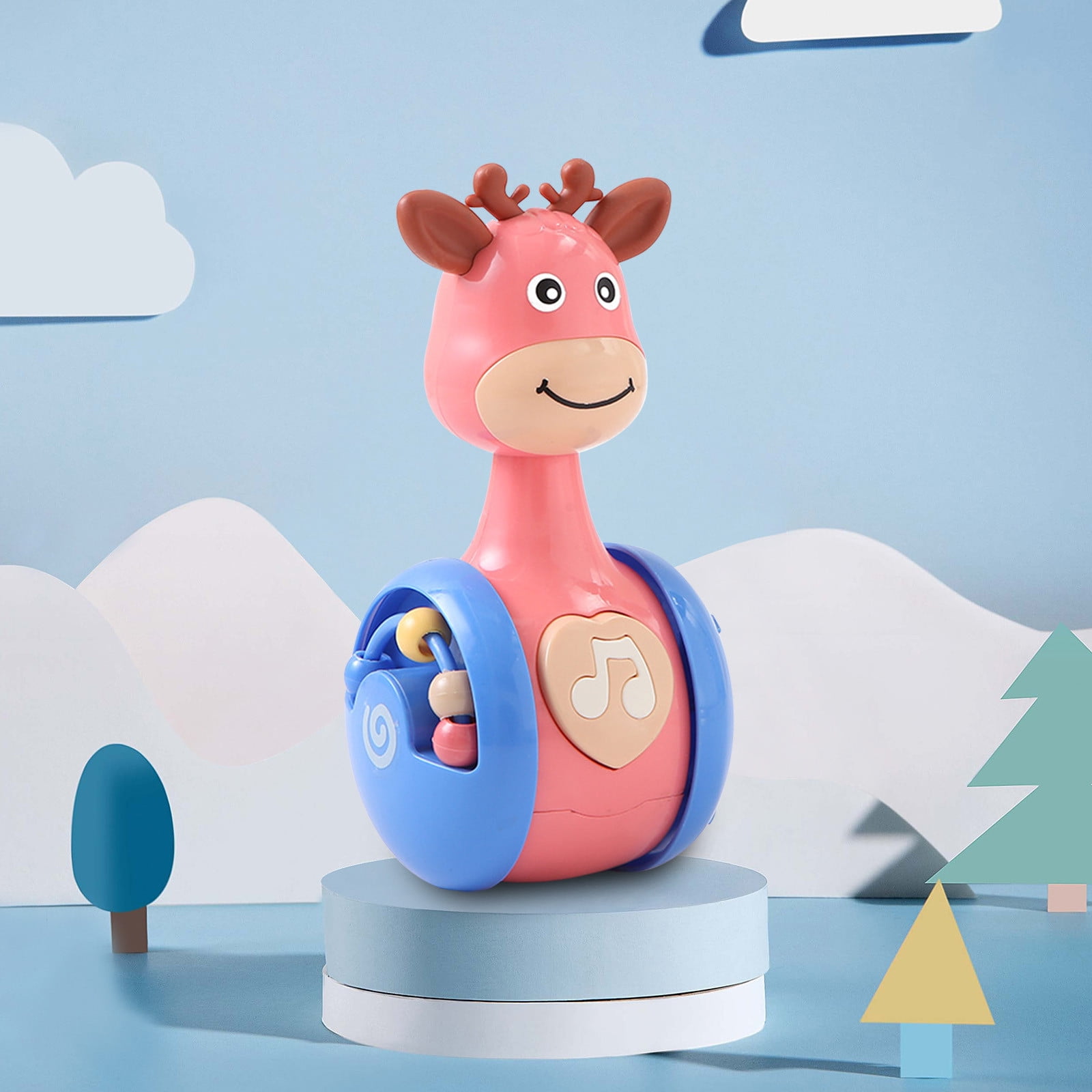 Xiying Gliding Fawn Toy Car Tumbler | Educational Baby Toy With Lights ...