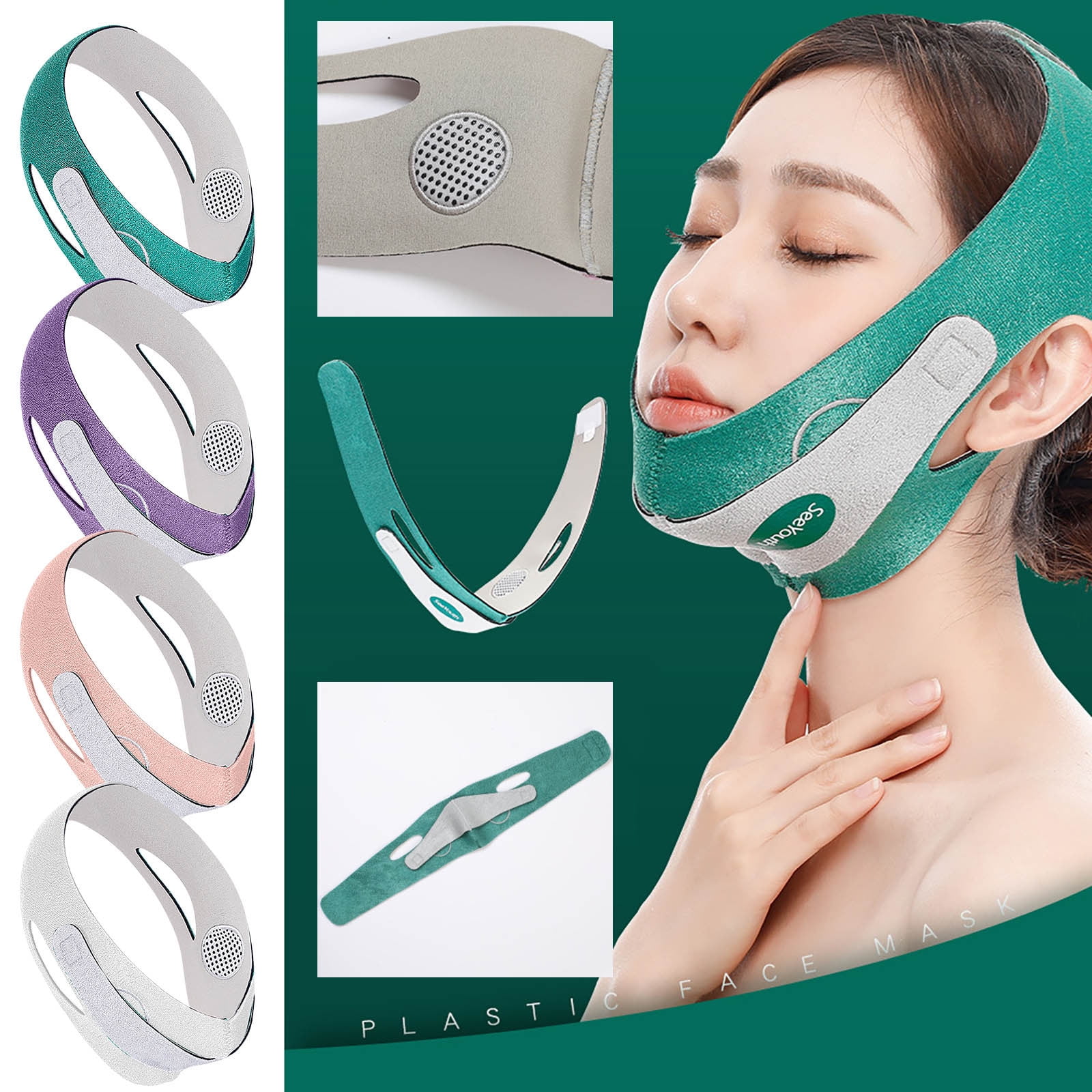 Xiying Graphene Face Lift Sleeping Mask | Elastic V-Face Belt ...