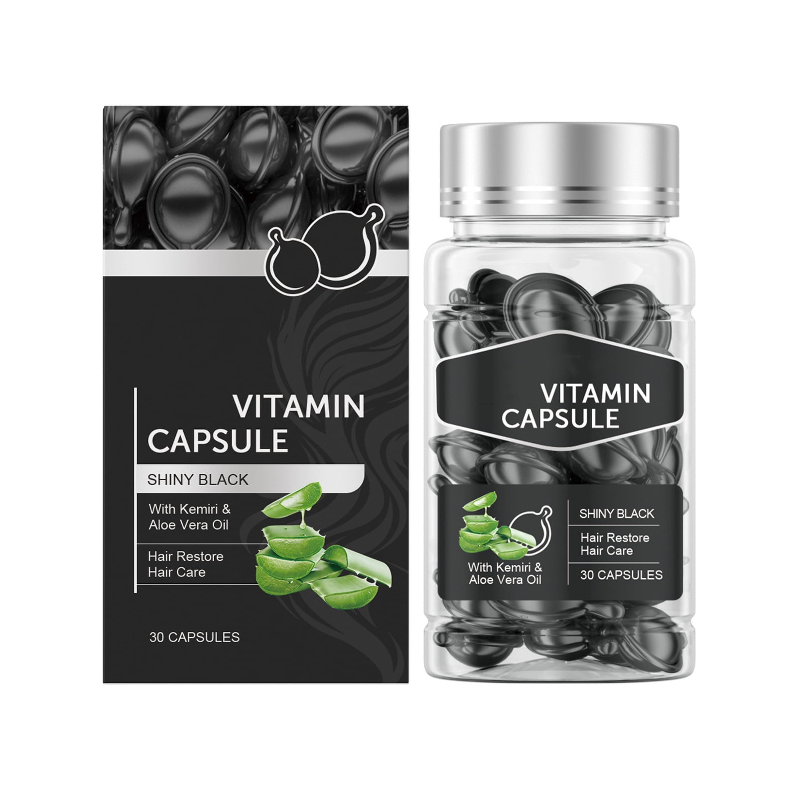 Xiying Hair Vitamins, Hair Oil Care Capsule Relieves Dry Frizz Softens Hair Nourishing Natural ...