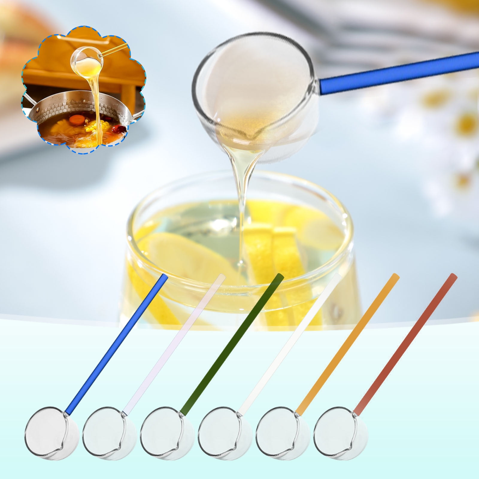 Xiying High Borosilicate Heat-Resistant Glass Spoon | Direct Flame ...