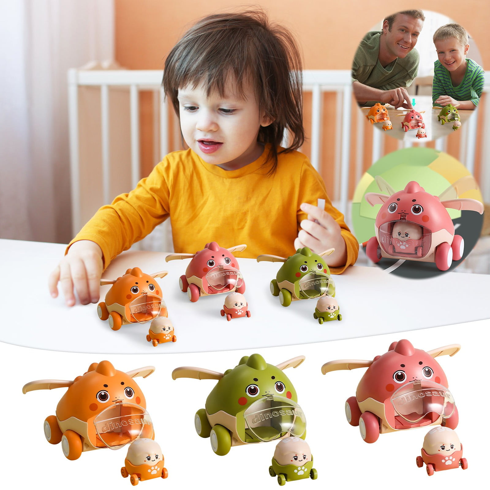 Xiying Inertial Dinosaur Catapult Toy Car | Cute Pet Ejector Vehicle | Birthday Gift | Novel ...