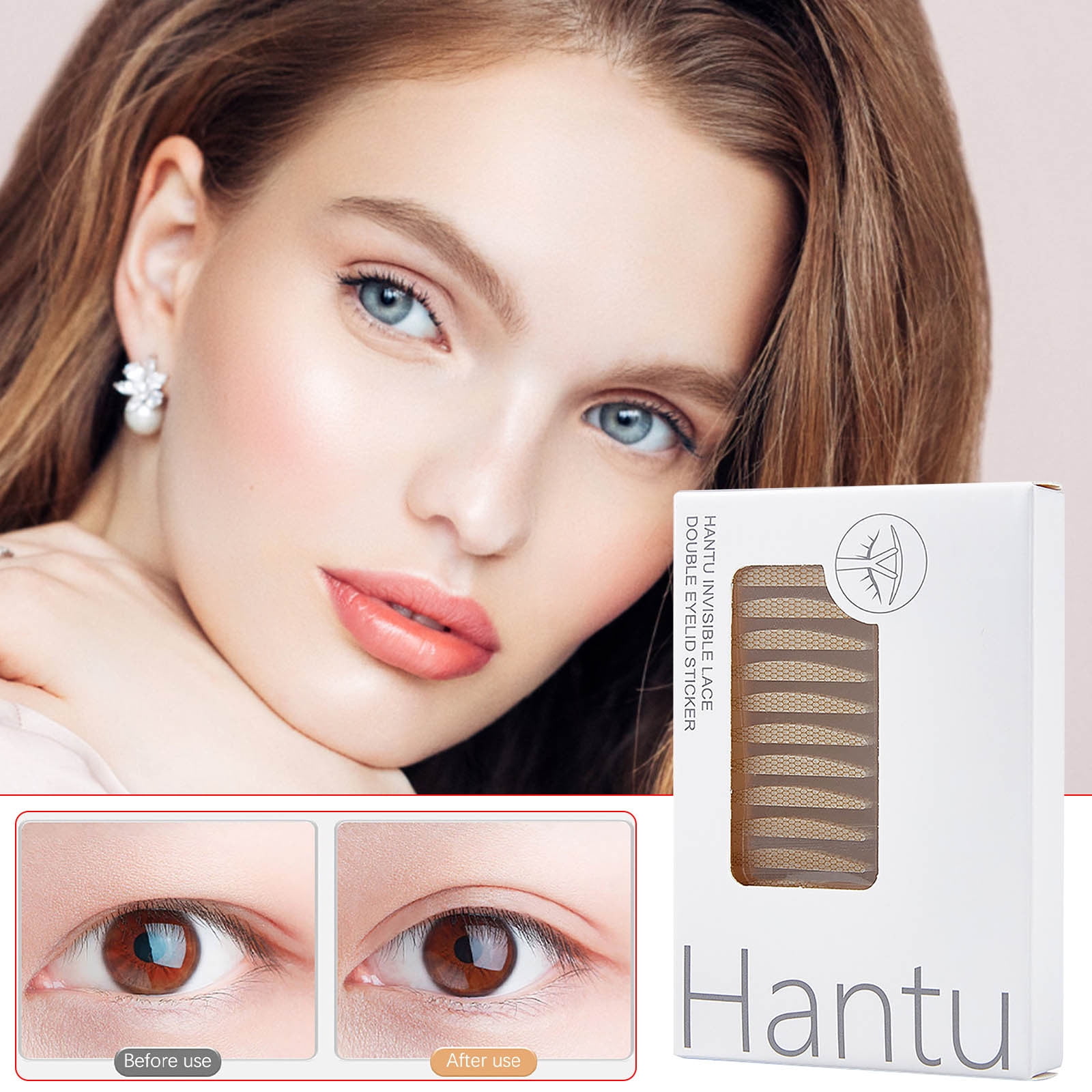 Xiying Lace Seamless Invisible Double Eyelid Tape M Type L-Shaped ...