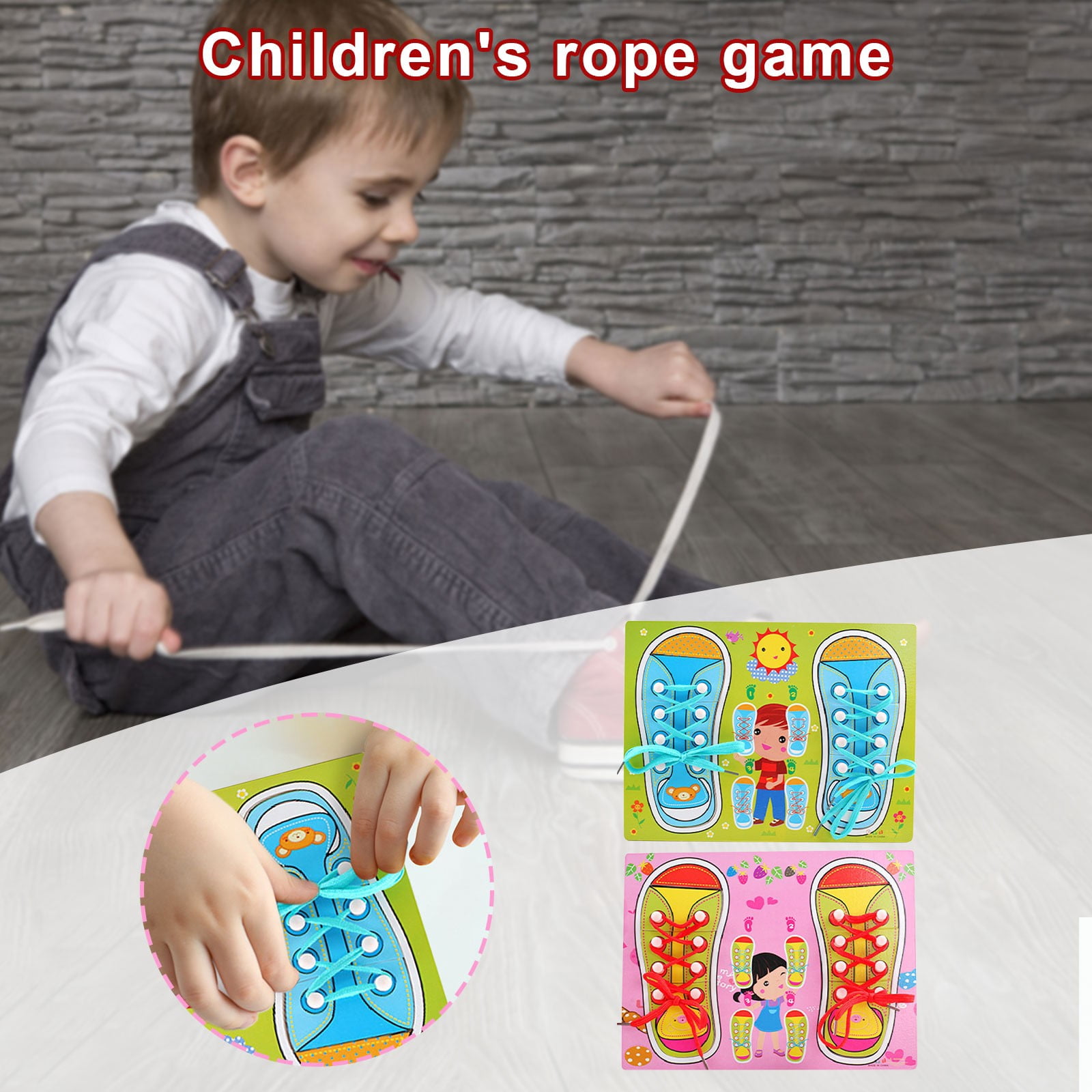 Xiying Learn To Tie Shoes Practice Board | Educational Lacing Toy ...