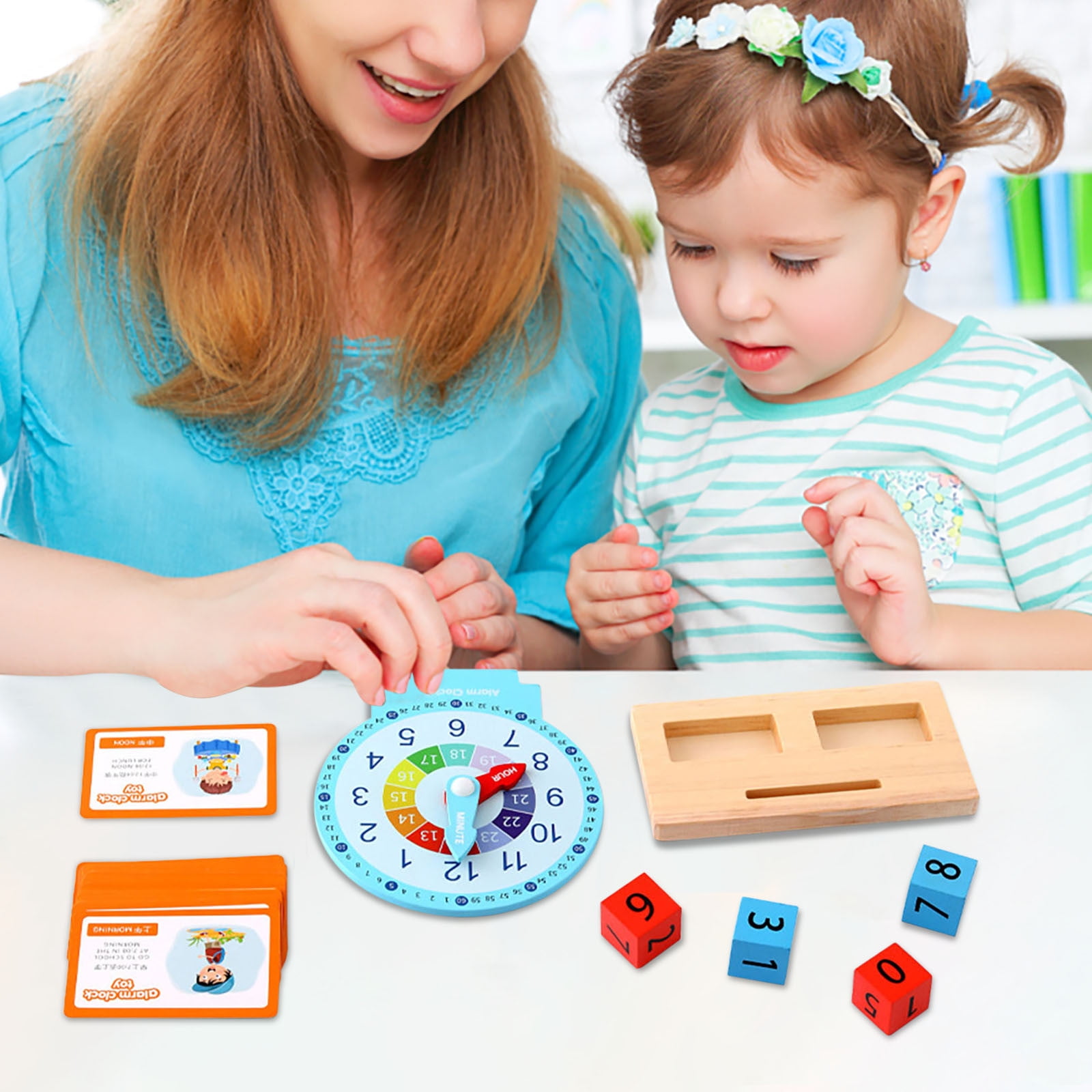 Xiying Learning Clock | 12/24 Hour Puzzle Clock For Time Management ...