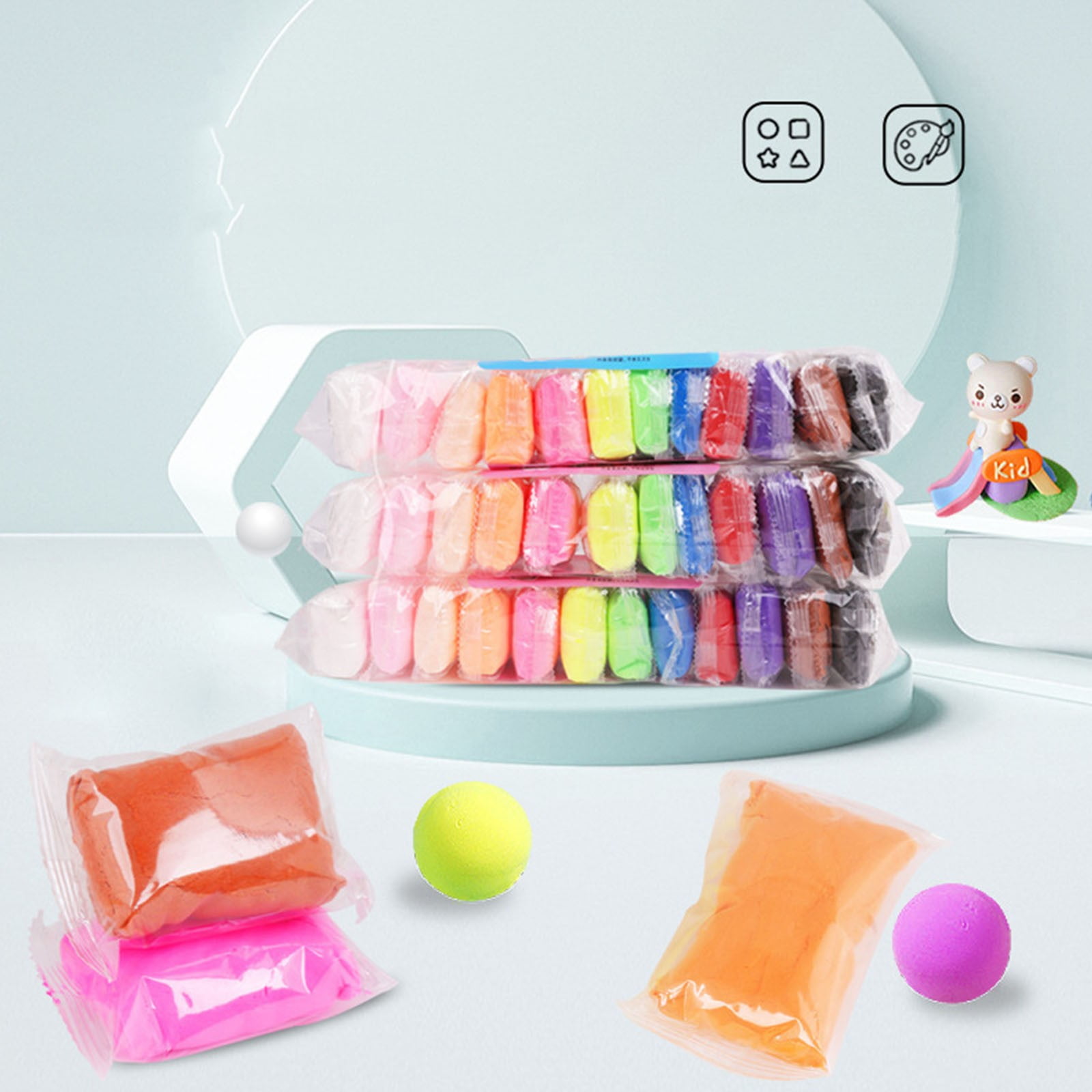 Xiying Lightweight Modeling Clay Set | 3 Sculpting Tools | 12/24/36 ...