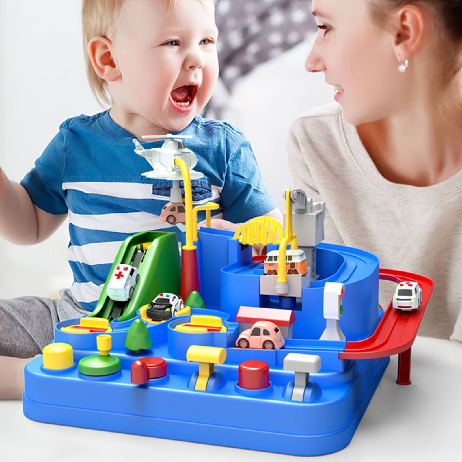 Xiying Manual Rail Train Track Car Game | Interactive Puzzle Toy ...