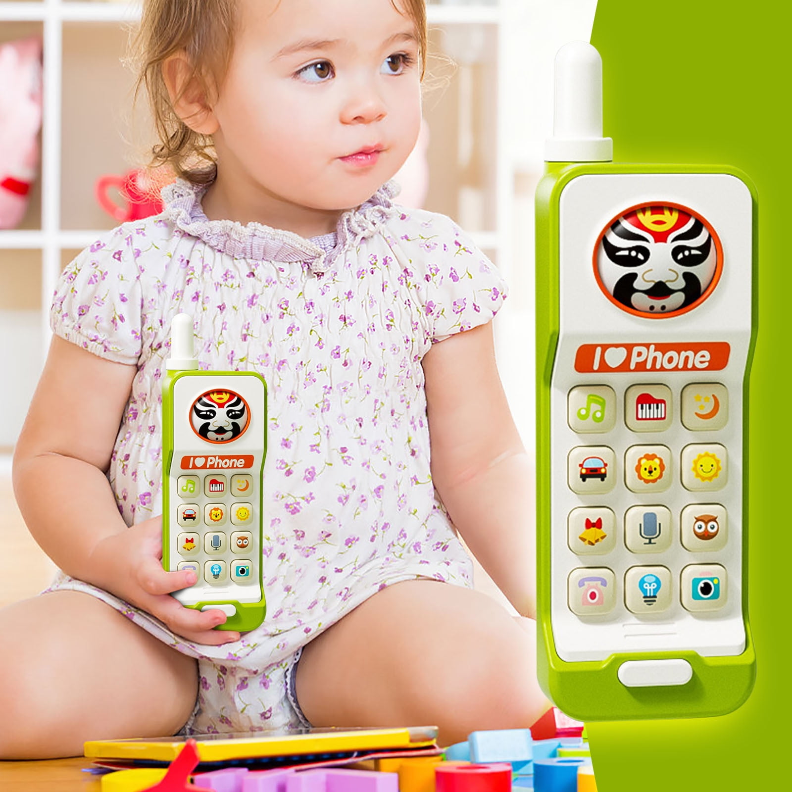 Xiying Mini Cell Phone Toy With Music & Flashlight | Remote Control ...