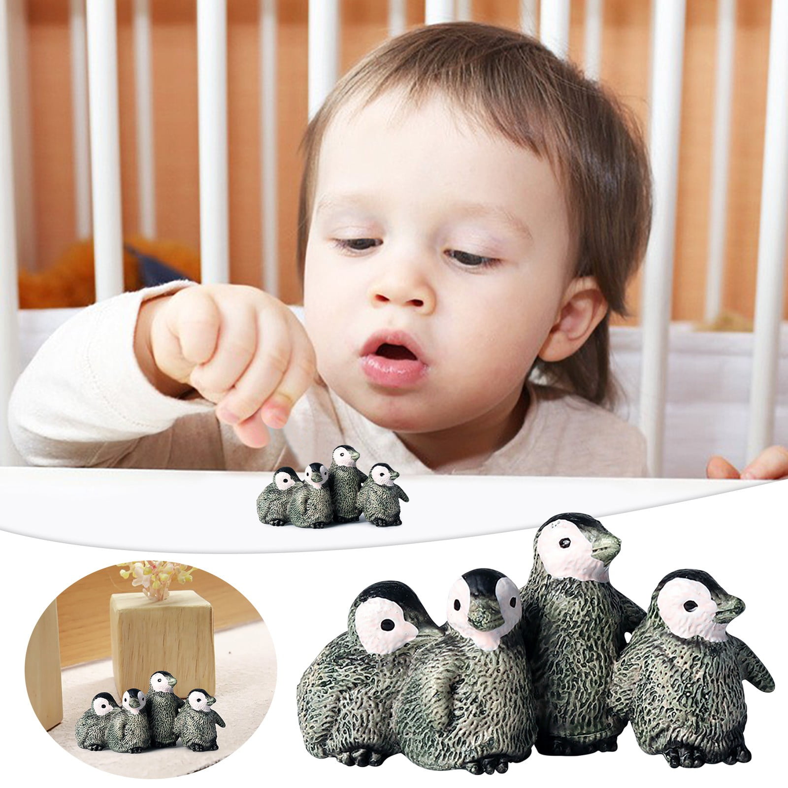 Xiying Mini Penguin Figurines | Realistic Simulation Animal Models ...