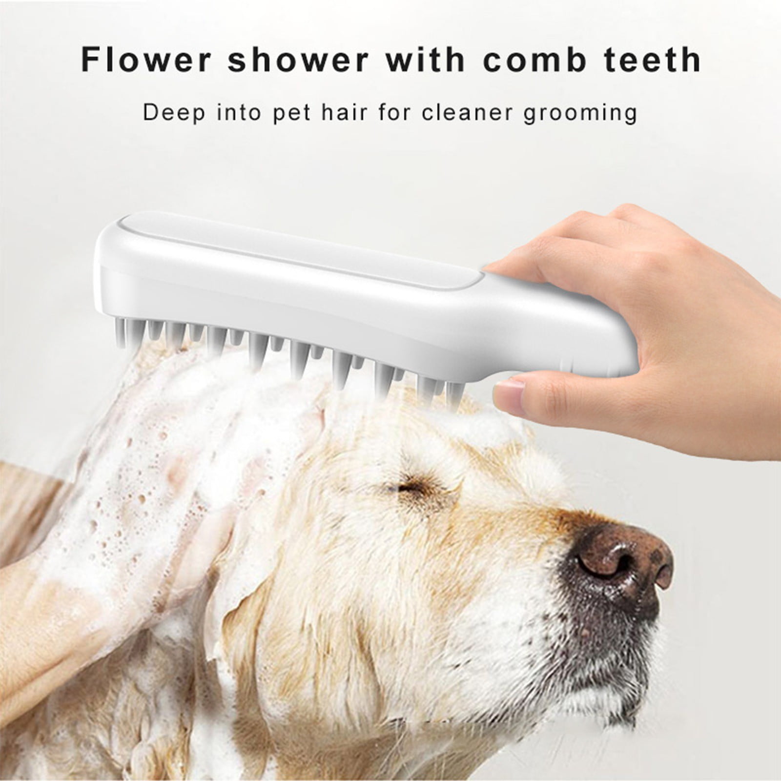 Xiying Pet Bathing Booster Shower Massage Comb | Dual-Purpose Dog & Cat ...