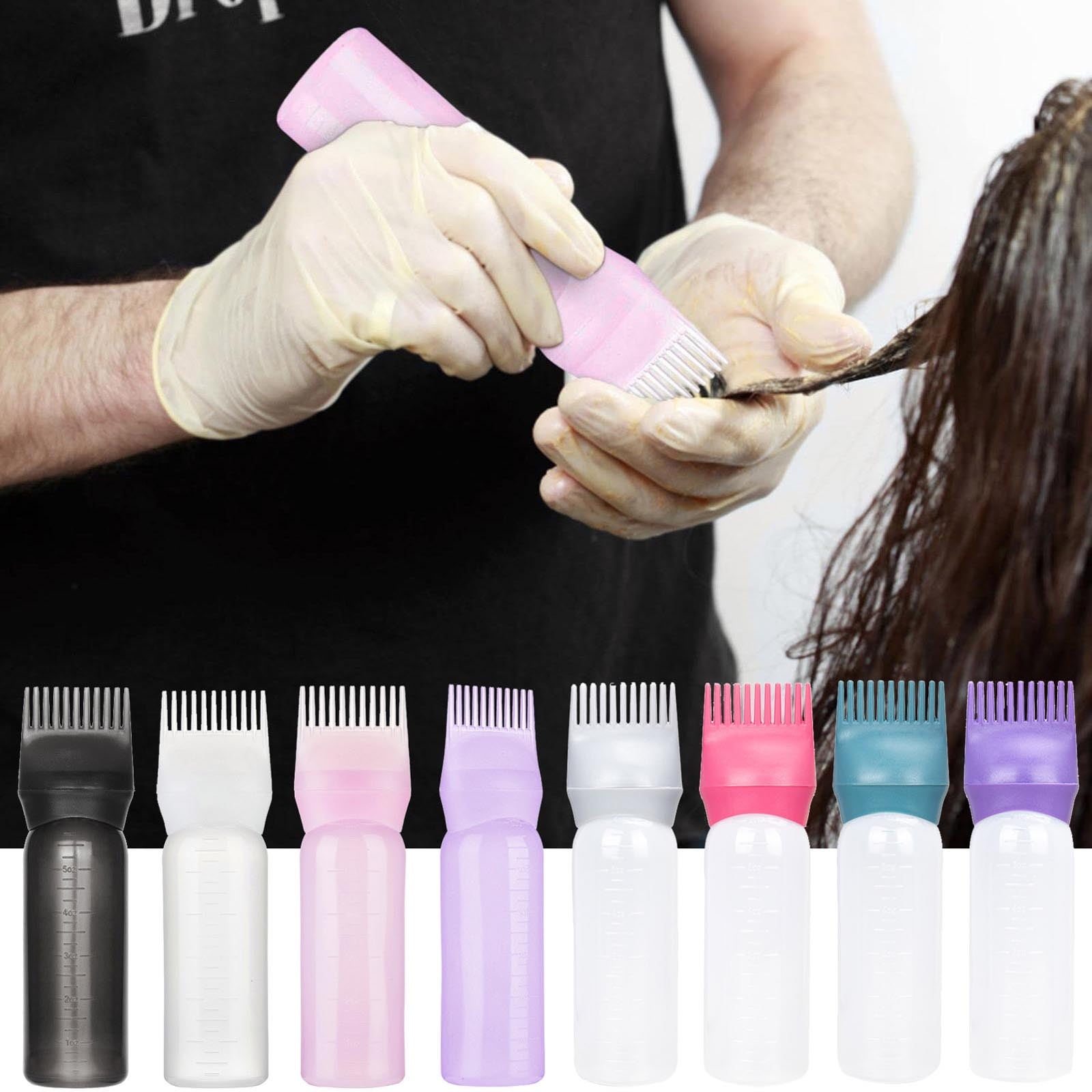 Xiying Portable Hair Dye Applicator Bottle With Comb & Graduated Scale ...