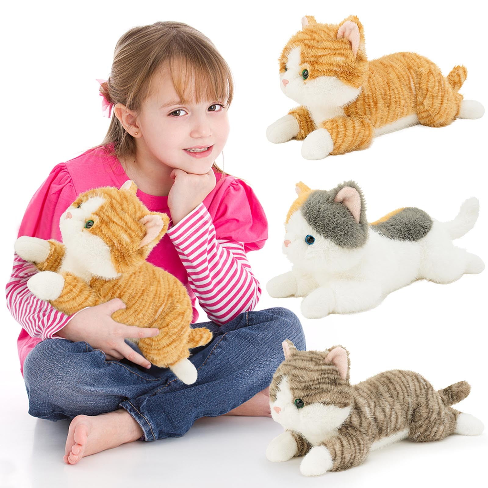 Xiying Realistic Simulated Cat Plush Toy | Soft & Cuddly Stuffed Doll | Suit For Relaxation ...