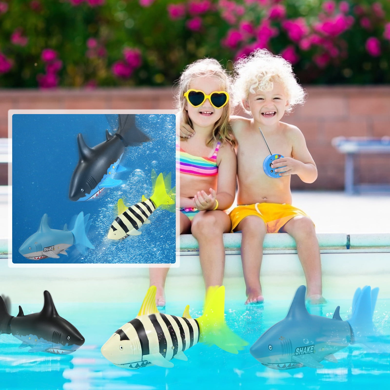 Xiying Remote Control Swimming Fish Toy | Mini Shark Water Conductive Rc Toy | Forward/Backward ...