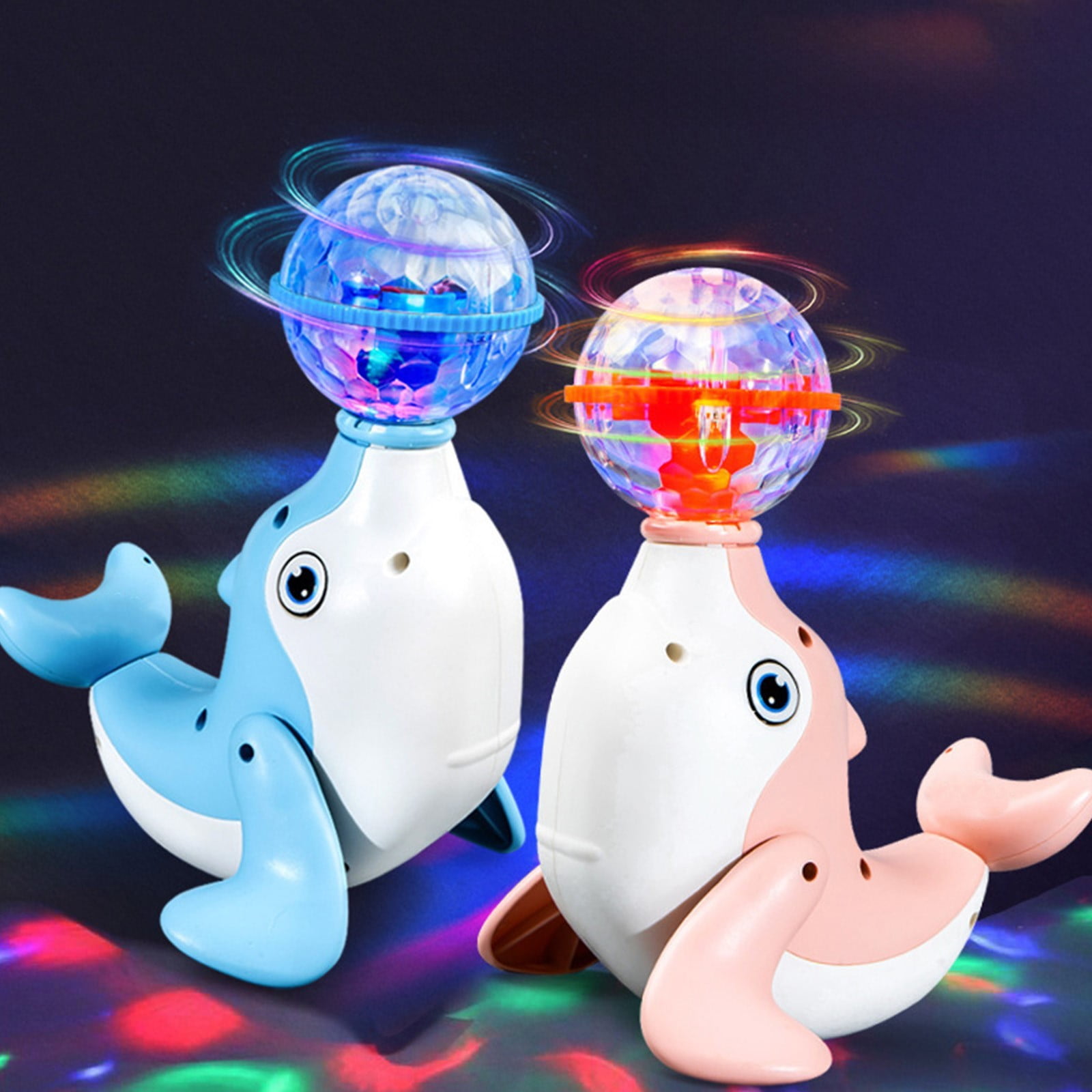 Xiying Rotating Dolphin Spray Dance Light Projection Toy | Party ...
