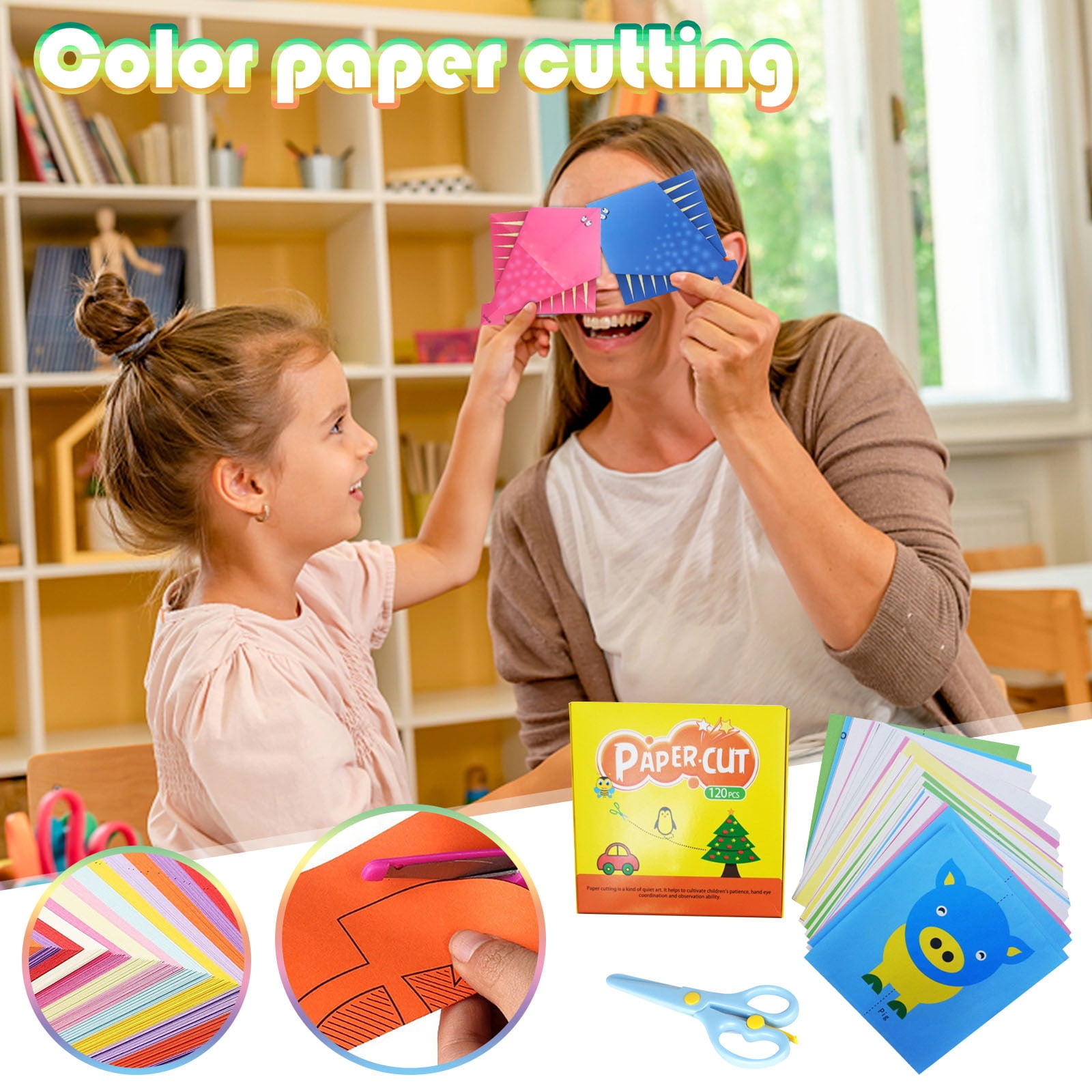 Xiying Scissor Skills Activity Set | 120-Page Paper-Cutting Project ...