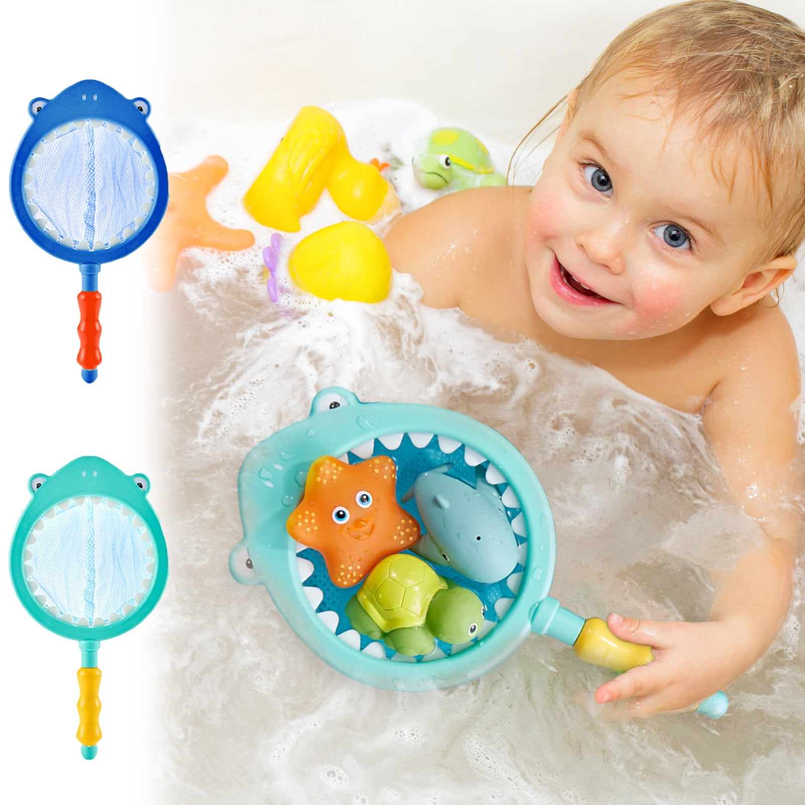 Xiying Shark Net Fishing Bath Toys | 6 Sea Animals & 1 Net ...