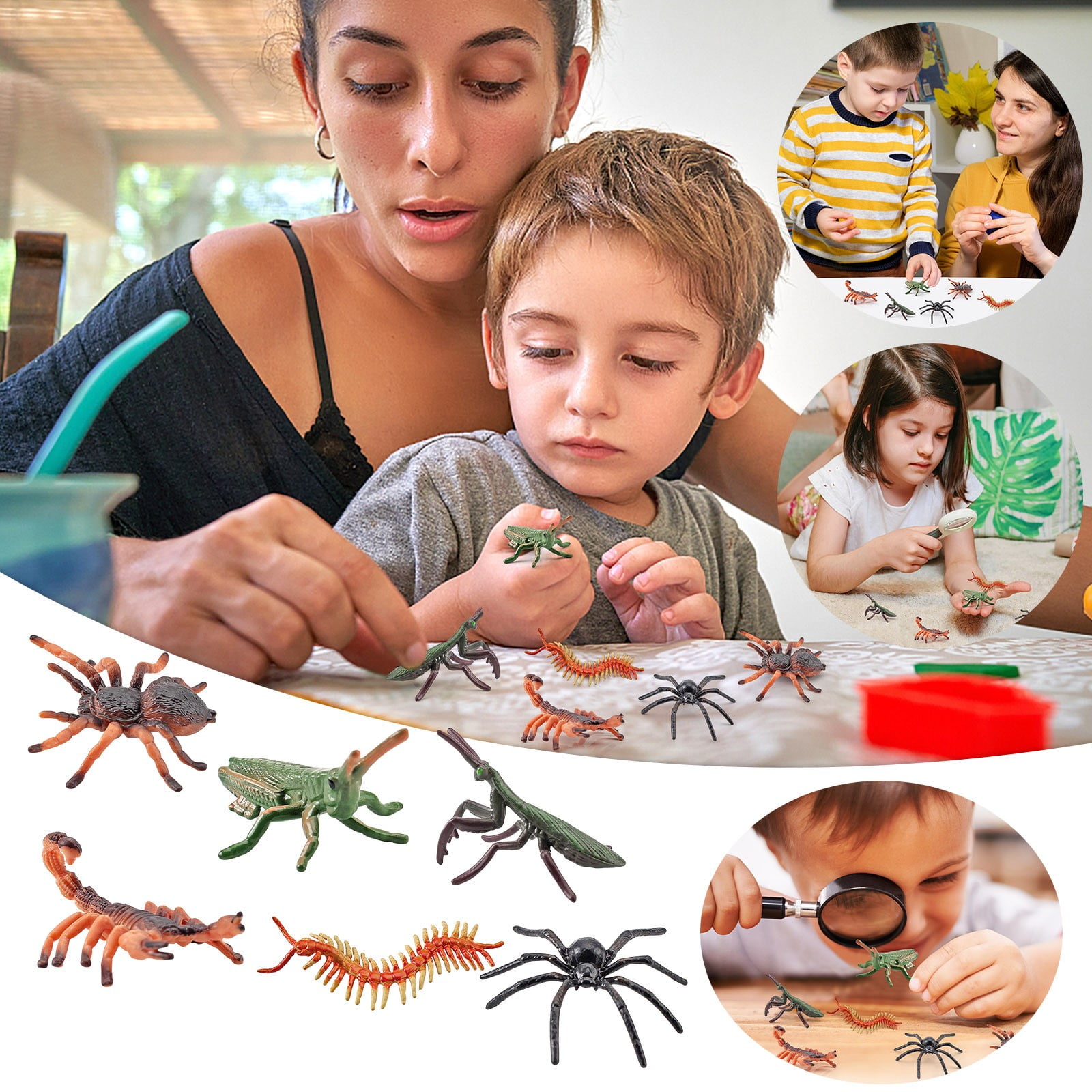 Xiying Simulation Butterfly & Insect Model Set | 6 Pcs Educational ...