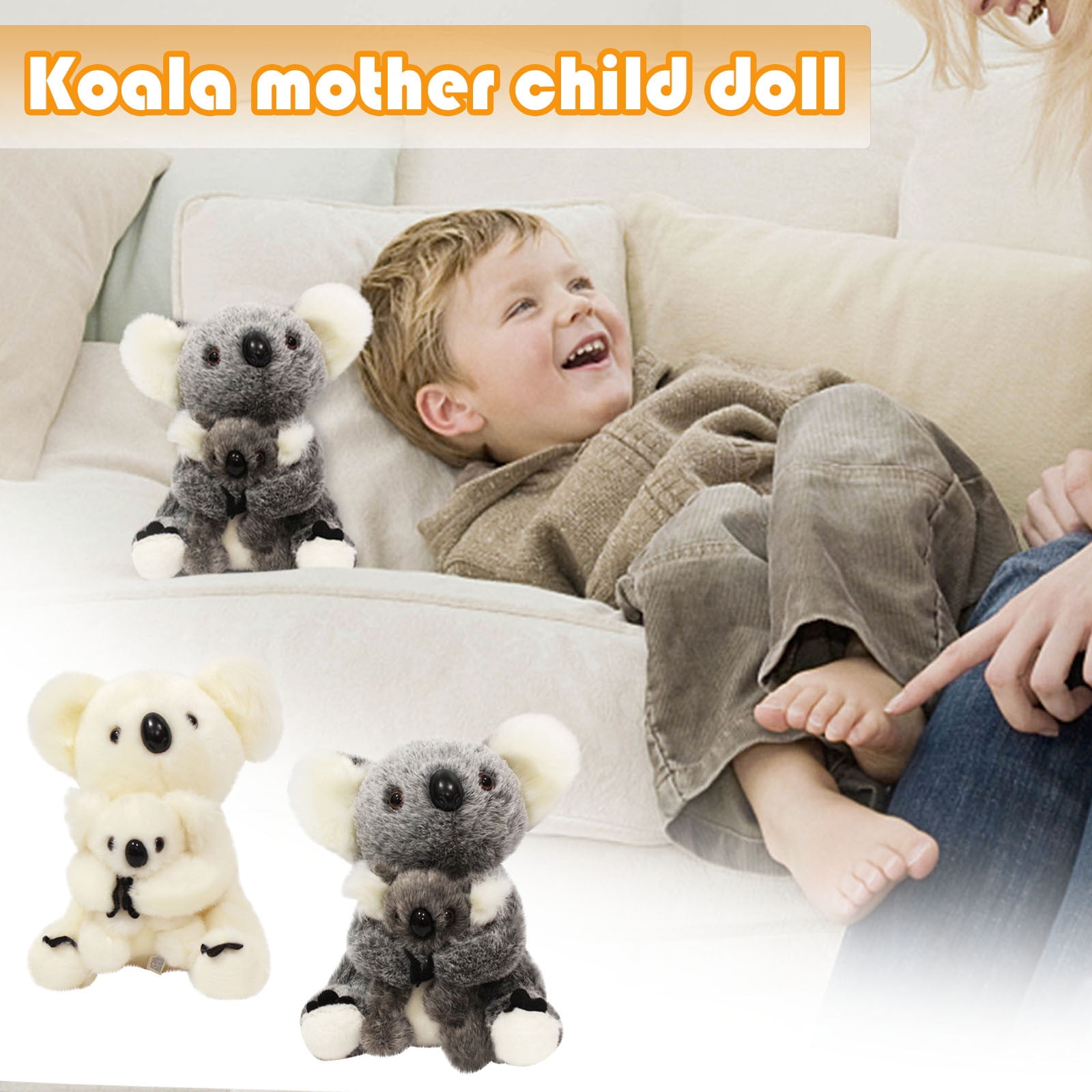 Xiying Simulation Koala Stuffed Plush Toy | Mum & Baby Bear Doll | 30Cm ...
