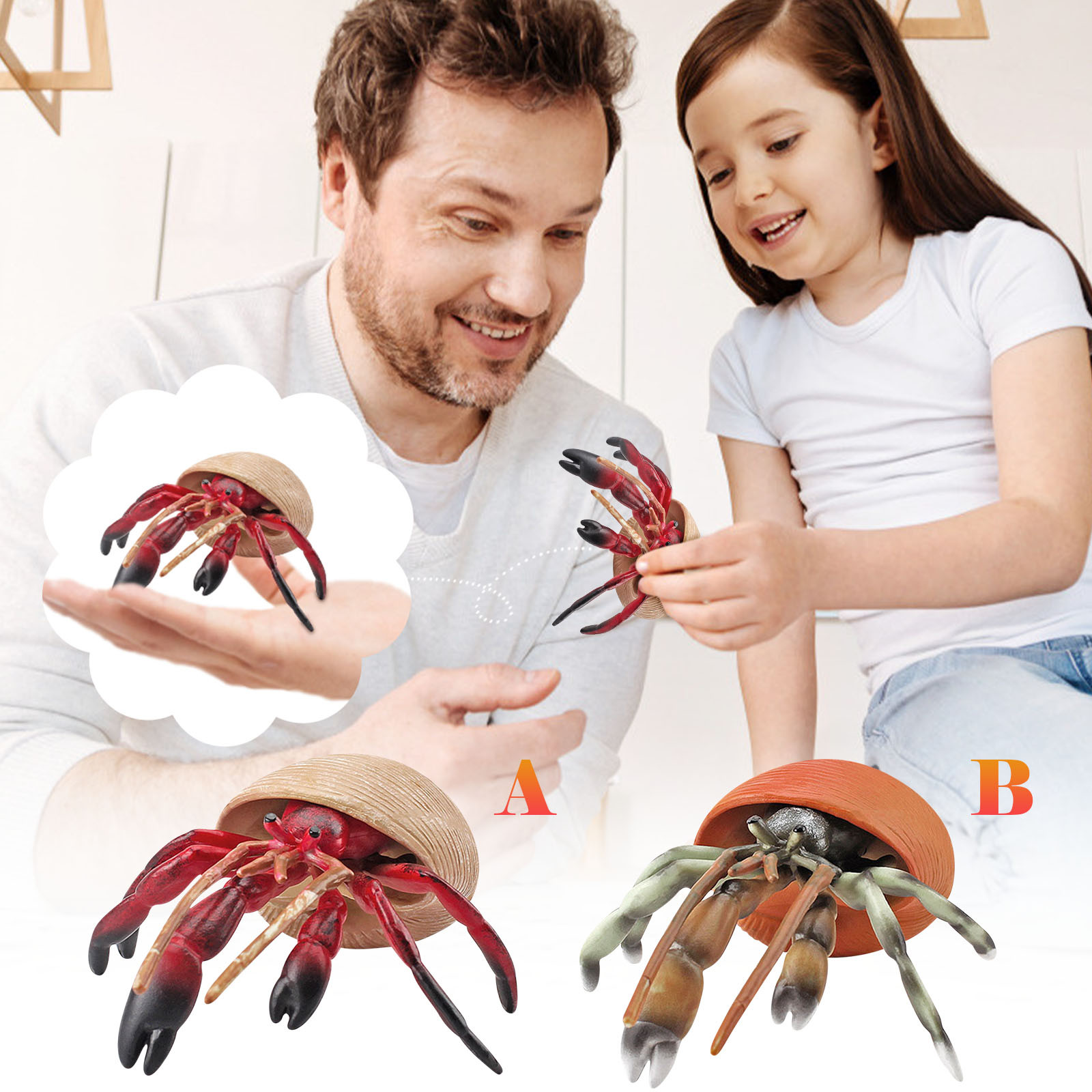 Xiying Simulation Marine Life Hermit Crab Model | Realistic Animal ...