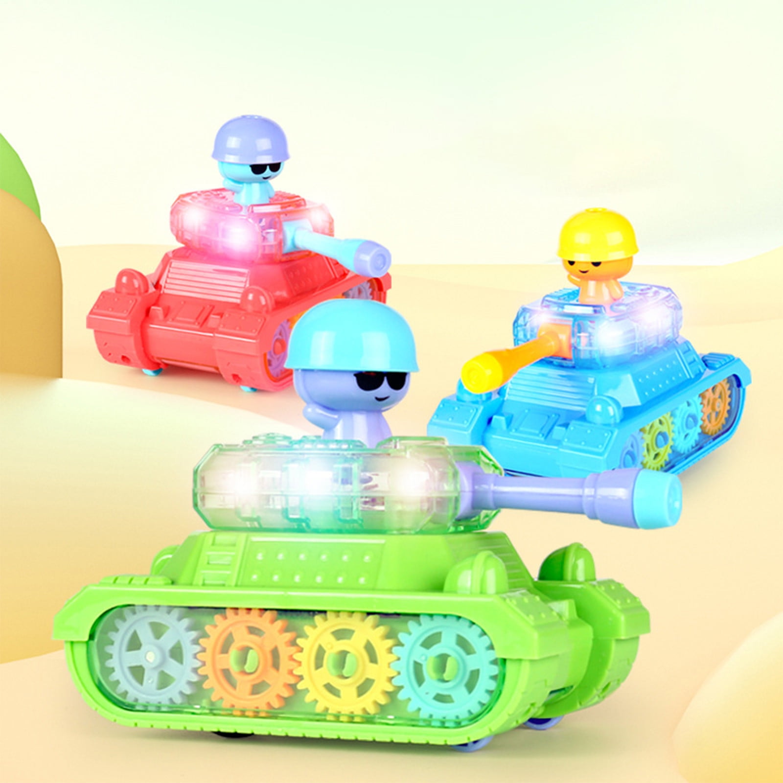 Xiying Simulation Tank Toy With Vibrating Lights | Movable Turntable ...