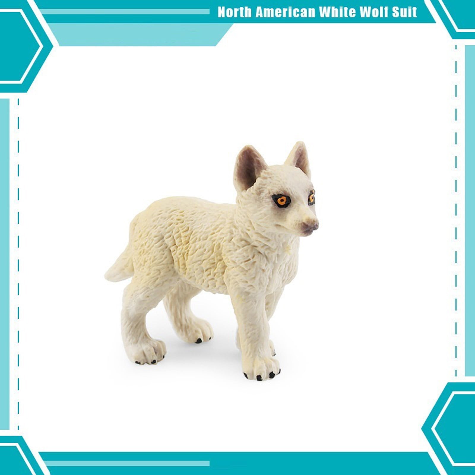 Xiying Simulation White Wolf Model | Roaring Wolf & Walking Wolf Cub ...