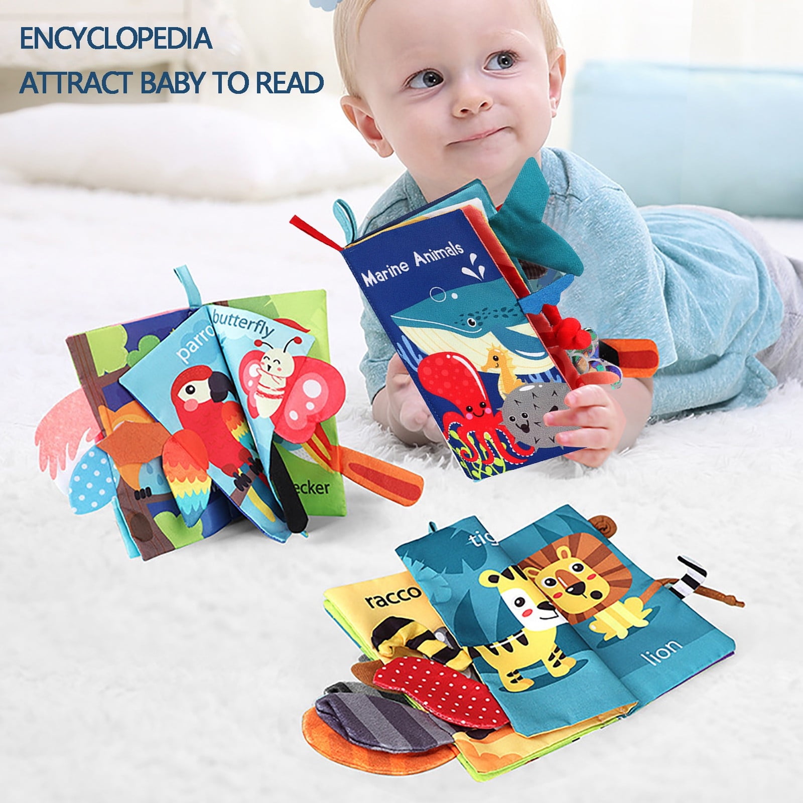 Xiying Soft Sensory Development Toy | Early Learning Activity | 6-Page ...