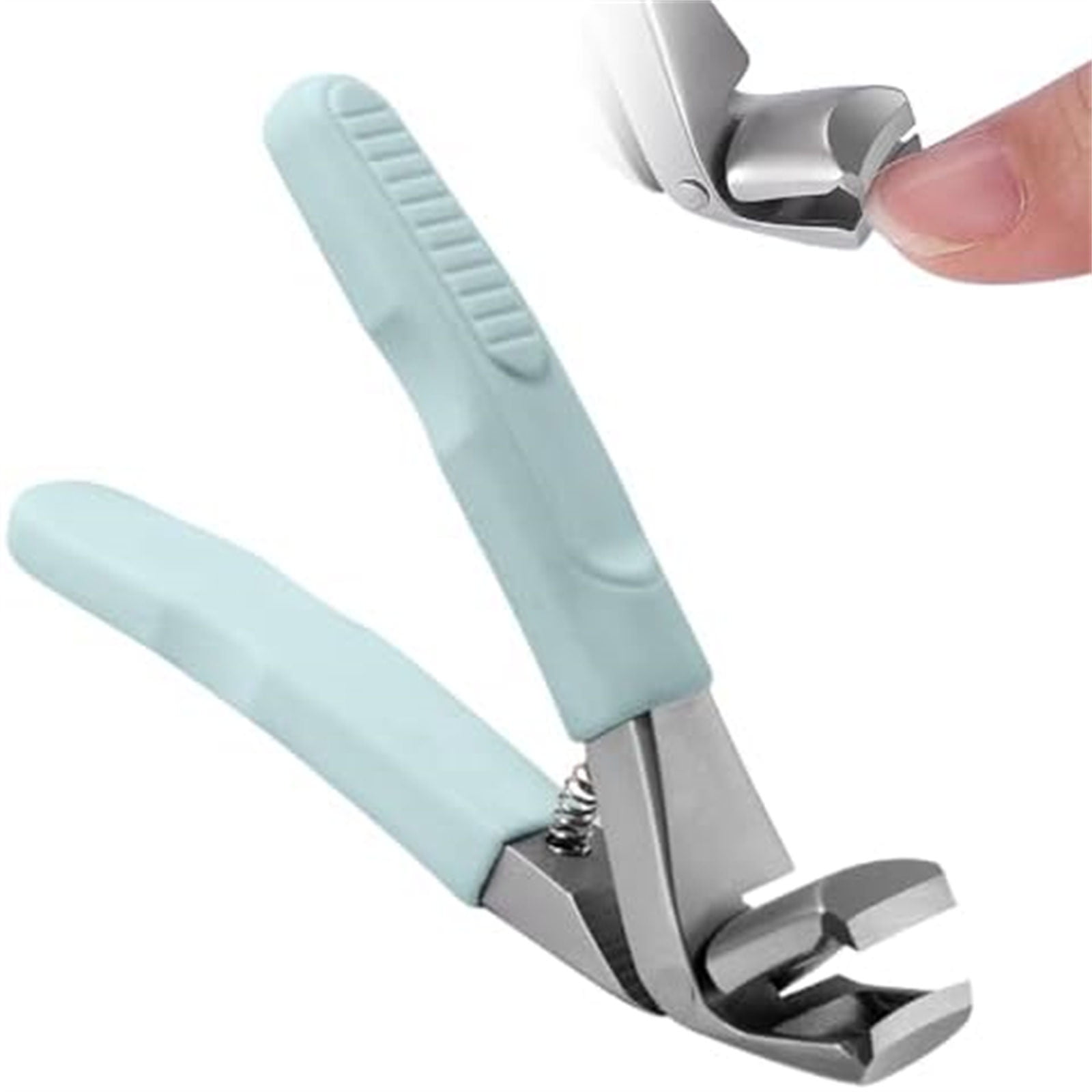 Xiying Stainless Steel Curved Nail Clipper Set Hanging Rubber Handle ...