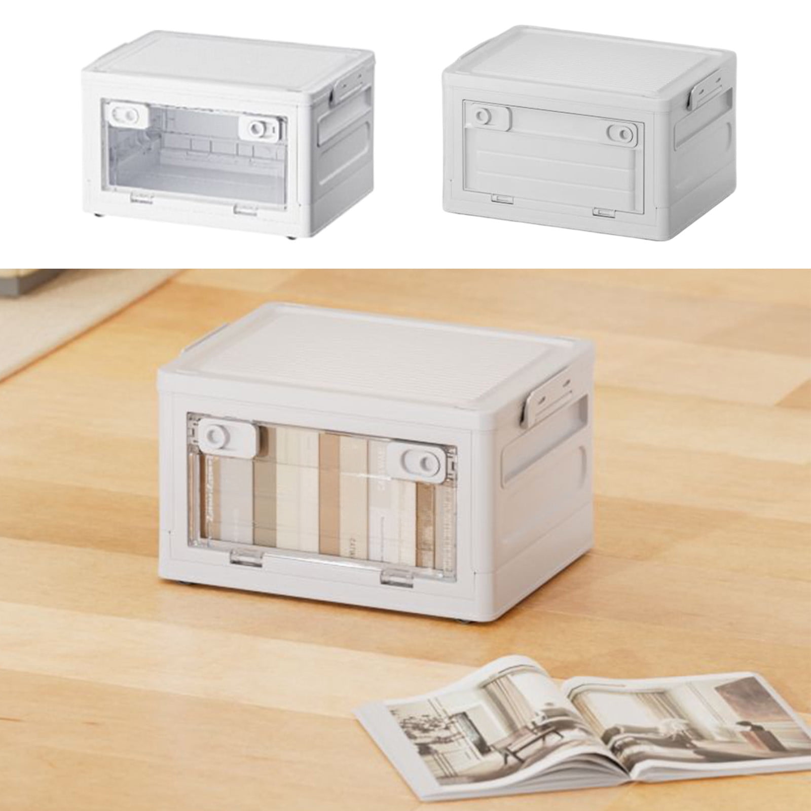 Xiying Transparent Folding Storage Box With Lid | Large Plastic ...