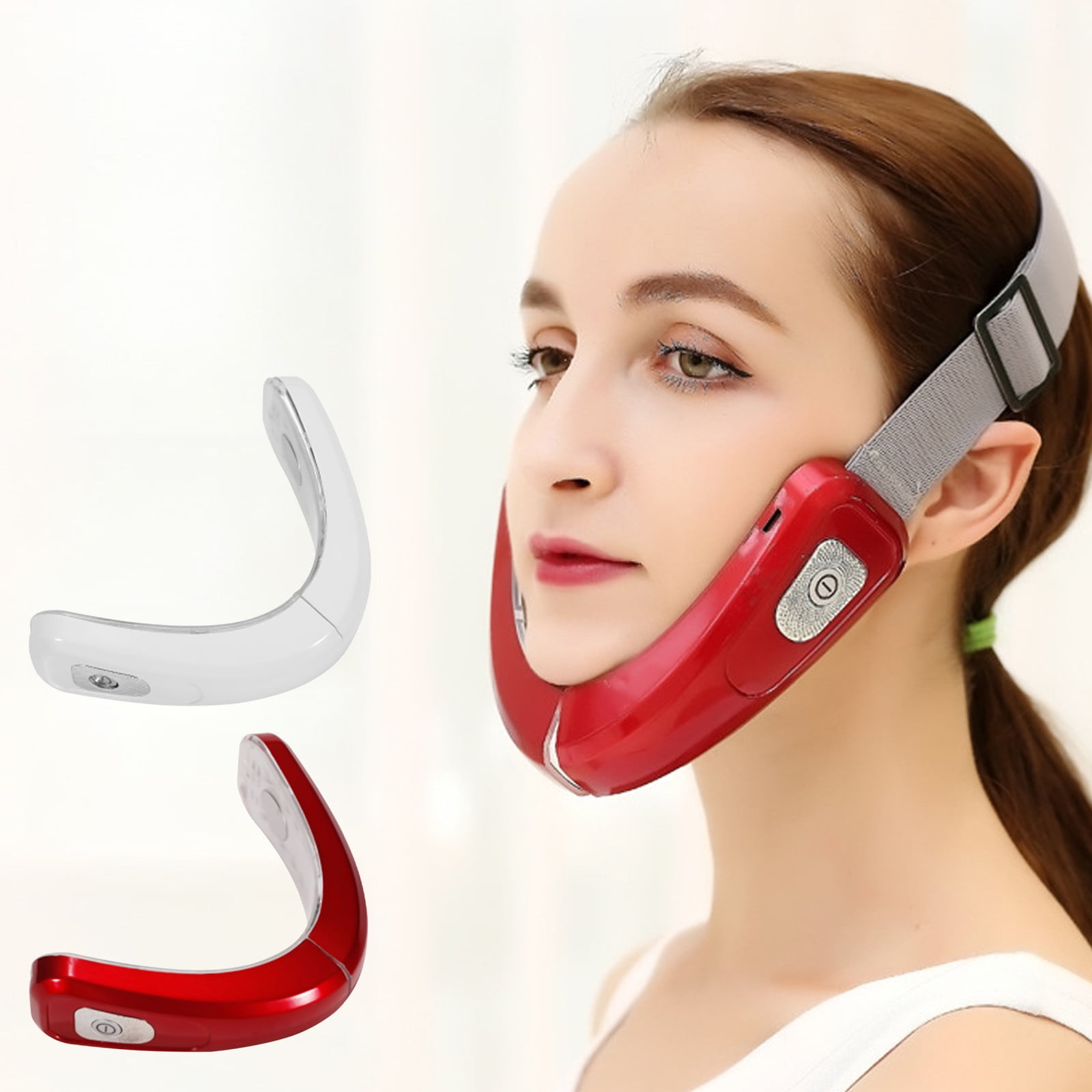 Xiying V-Line Face Lift Massager Double Chin Reducer Blue & Red Led ...