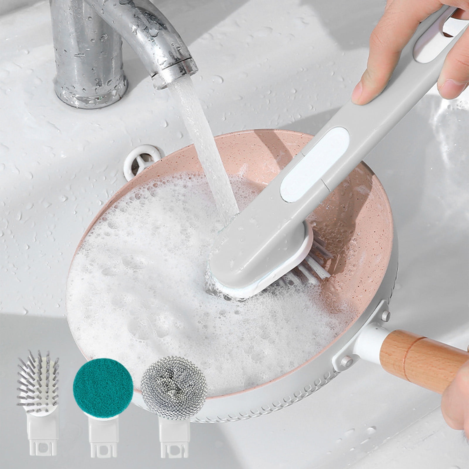 Xiying Wall-Mounted Multi-Purpose Kitchen Brush Set 3 Interchangeable ...