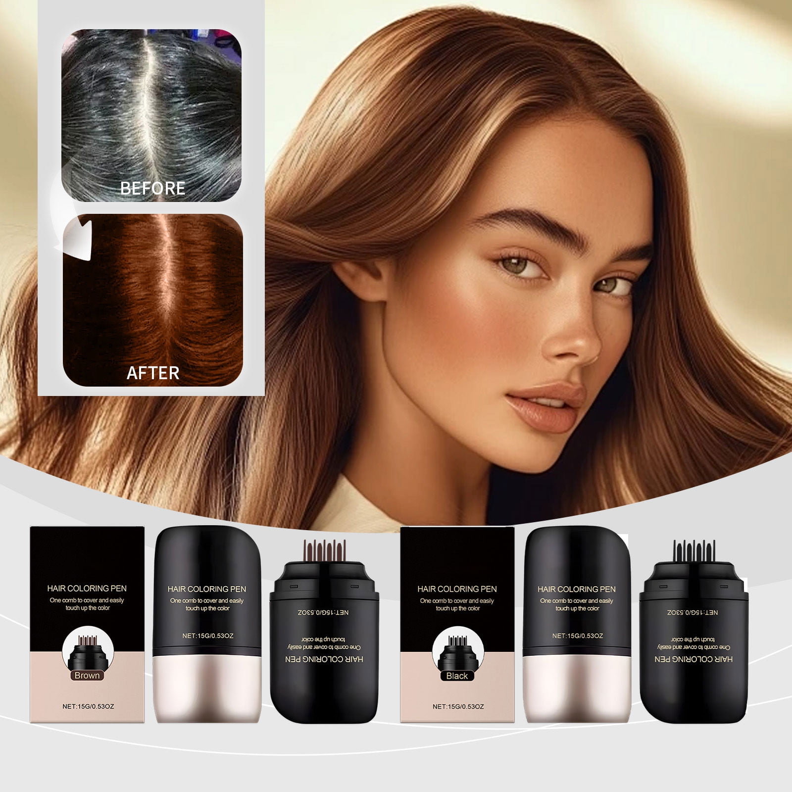 Xiying Waterproof Hair Color Touch-Up Pen | Plant-Based Hair Colorant ...