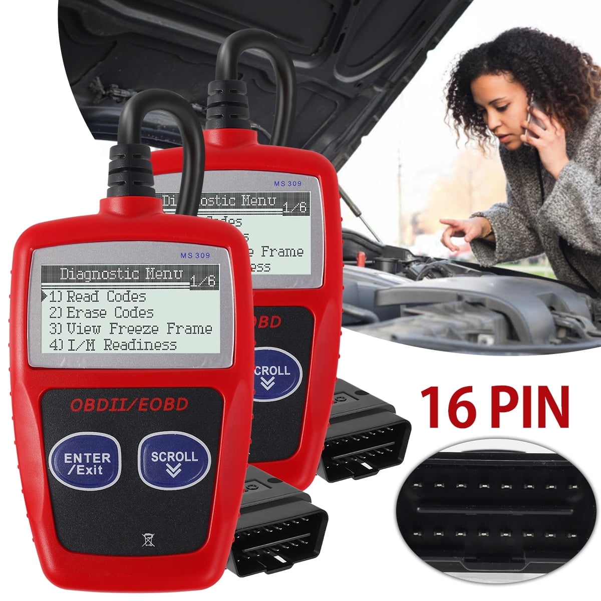 Xiyztok 2Pcs Car Fault Code Reader, Engine Diagnostic Scanner ...