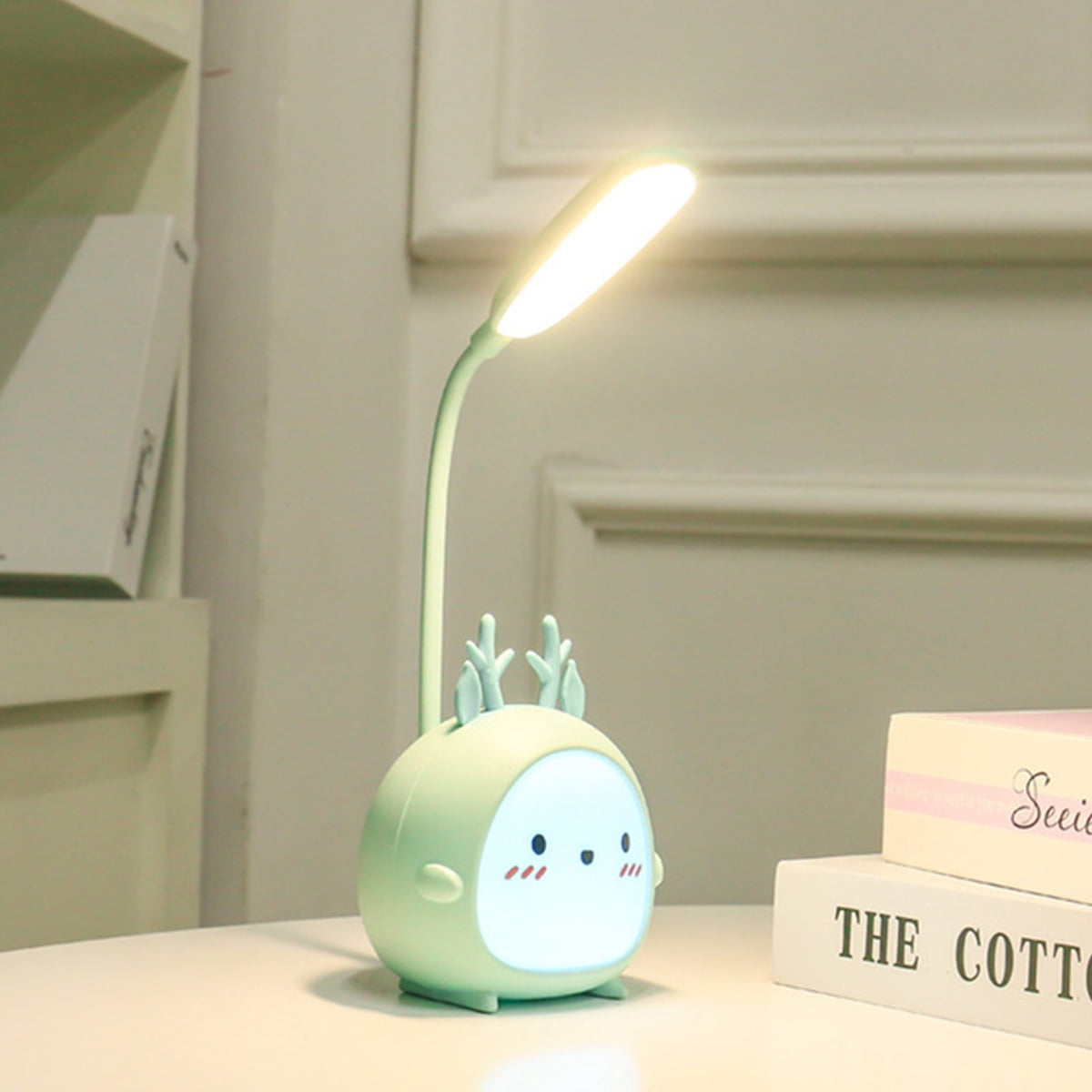 Xiyztok LED Desk Lamp, Cute Rechargeable Reading Light for Teenager, 3 ...