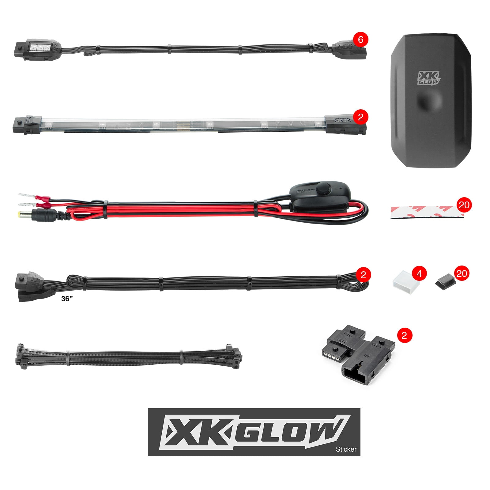 Xk Glow New Chrome LED Accent Light Kit, 653-0009 - Walmart.com
