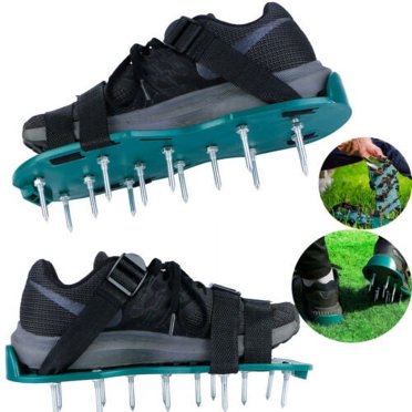 Aerator Shoes,NKTIER Lawn Aerator Spike Shoes 3 Straps With Strong ...