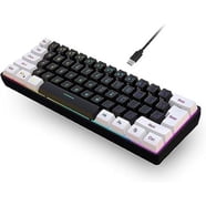 Ajazz AK873 Wired Hot Swappable Mechanical Keyboard, Coiled Cable, 22 ...