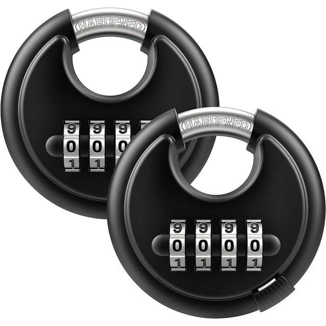 Xkiss Combination Lock, 4 Digit Disc Padlock with Hardened Steel ...