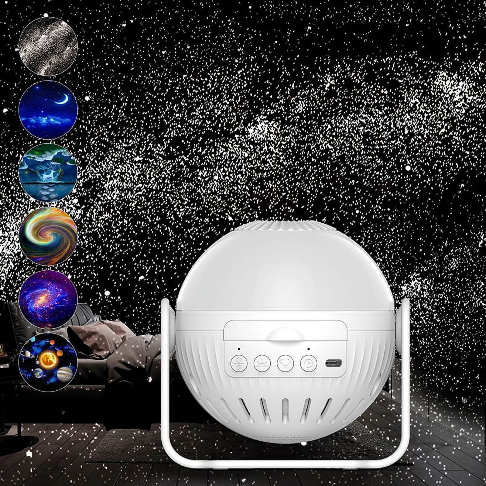 LED Star Projector Night Light, 6-in-1 Planetarium, Rotating Galaxy Sky ...