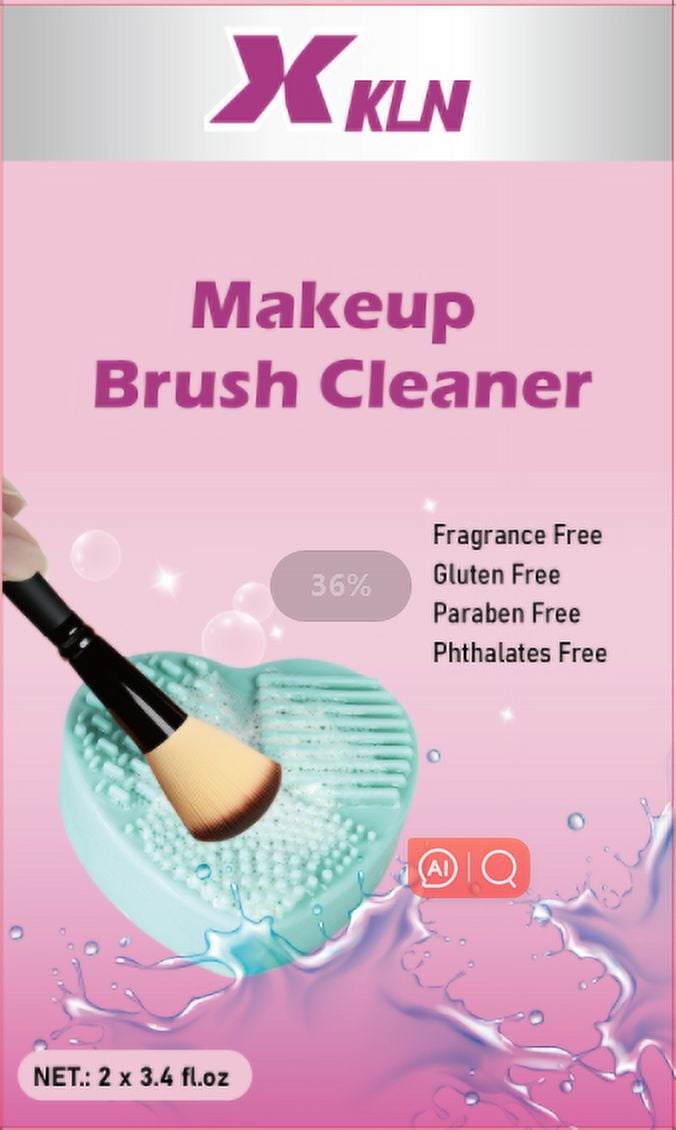 Xkln Makeup Brush Cleaner Set, 2*3.4 fl.oz,with Cleaning Mat - Walmart.com
