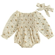 Infant Baby Girls Mermaid Romper Bodysuit Headband Clothes 2Pcs Outfit Set - Walmart.com