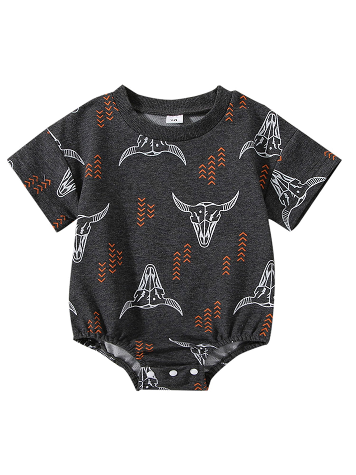 Xkwyshop Western Baby Girl Boy Clothes Sweatshirt Romper Cow Printed Bodysuit Long Sleeve Onesie ...