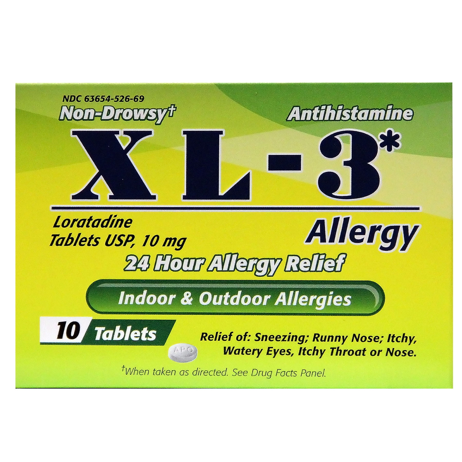 Xl-3 Allergy Tablets, 24 Hour Allergy Relief, 10-Ct - Walmart.com