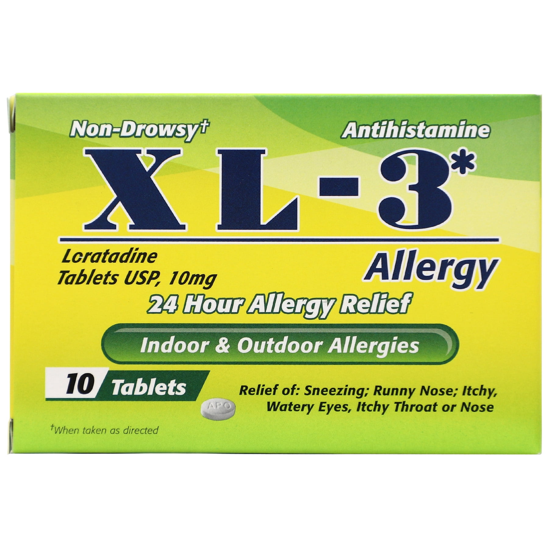 Xl-3 Allergy Tablets, 24 Hour Allergy Relief, 10-Ct HSA/FSA Eligible ...