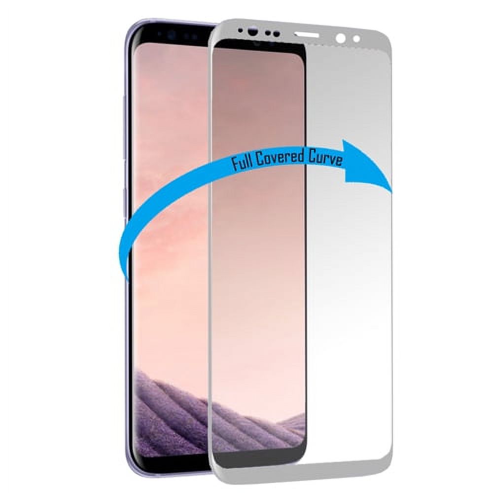 Xl For Samsung Galaxy S8 Full Covered Curve 3d Tm Glass Silver ...