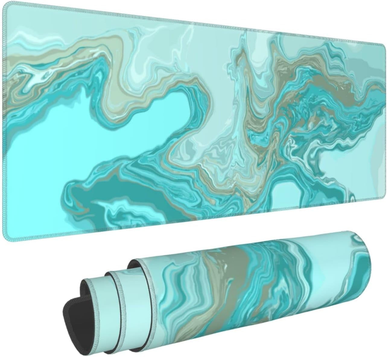 Xl Large Gaming Mouse Pad, Abstract Marble Full Desk Mousepad with ...